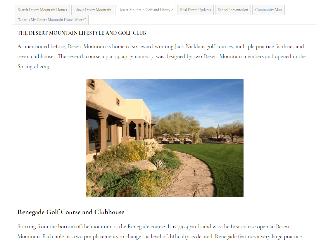 New Interactive Scottsdale Golf Community Map